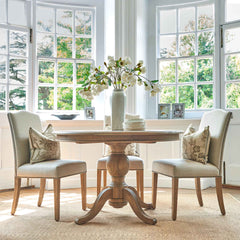 Belmont Round Dining Table Weathered Oak