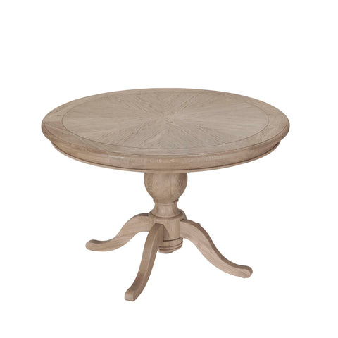 Belmont Round Dining Table Weathered Oak