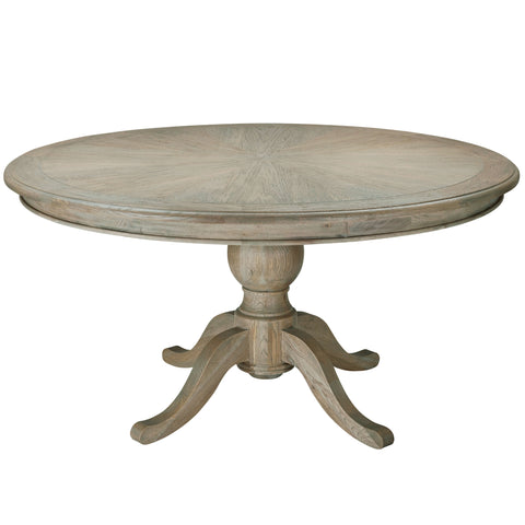 Belmont Round Dining Table Weathered Oak