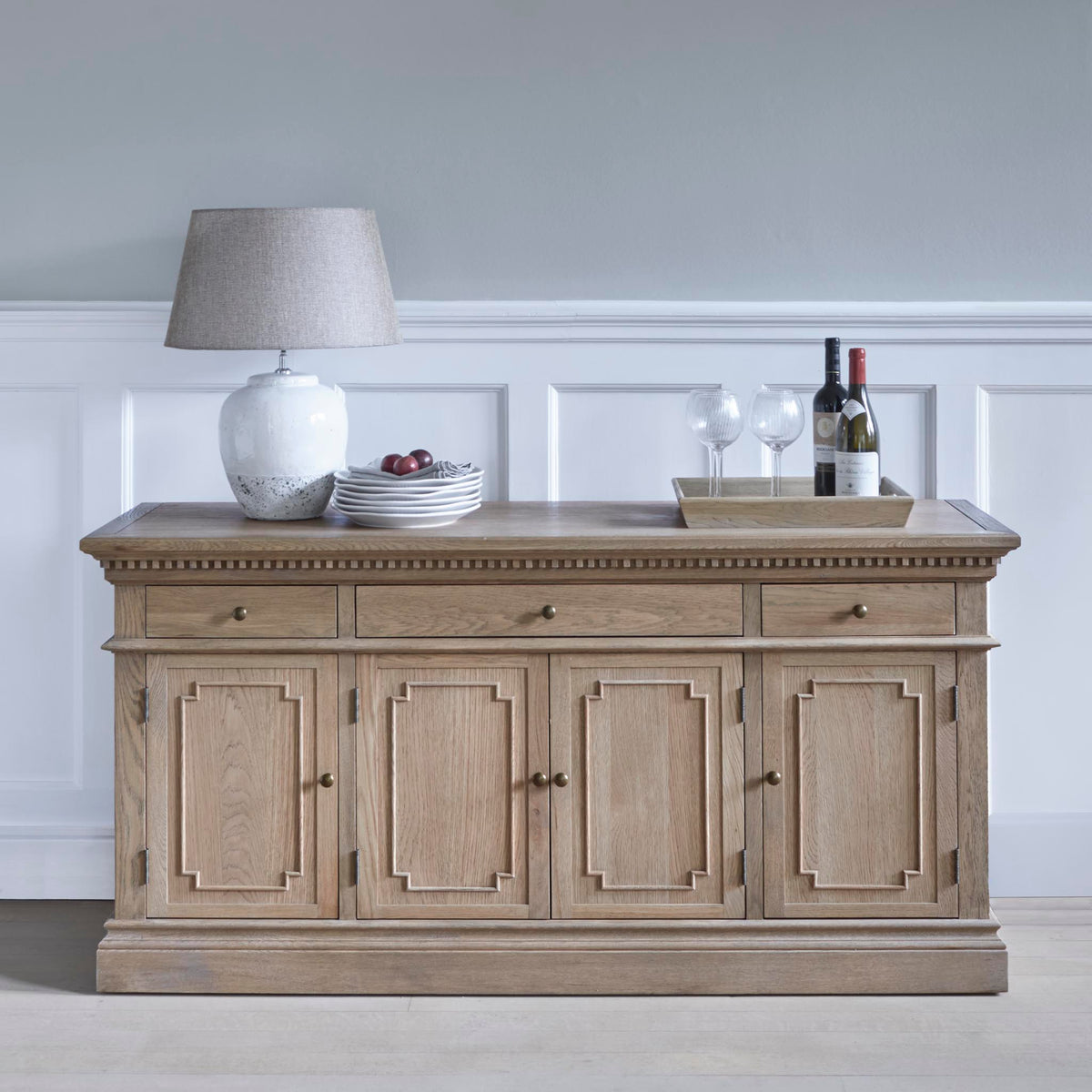 Large Oak Sideboard - Claremont Sideboard - La Residence Interiors