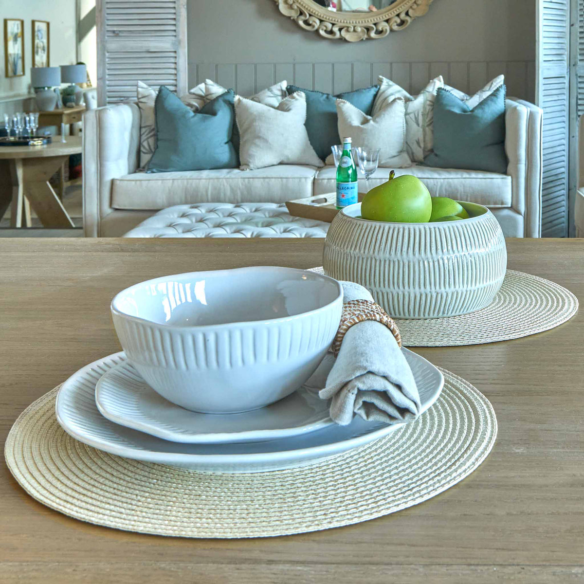 Ribbed Placemat Linen | Luxury Placemat | High End Homeware UK – La ...