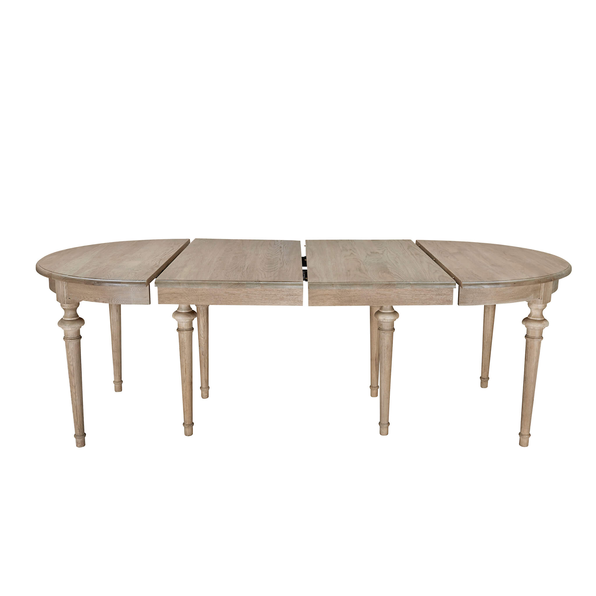 weathered oak extending dining table