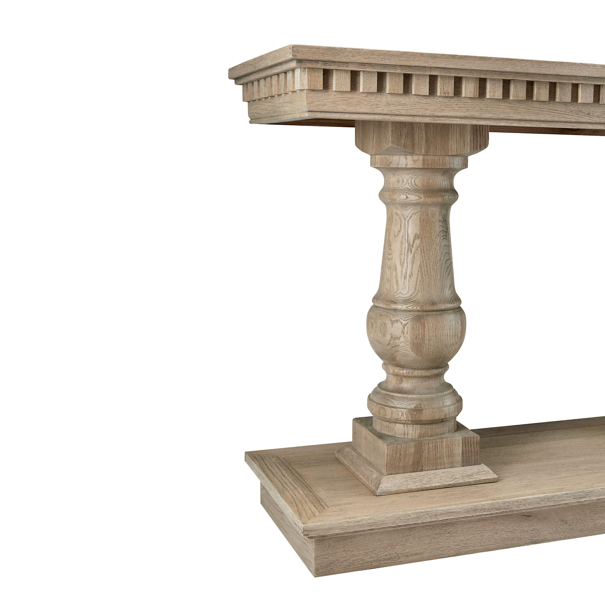 Claremont Weathered Oak Console Table | Luxury Oak Console Table – La ...