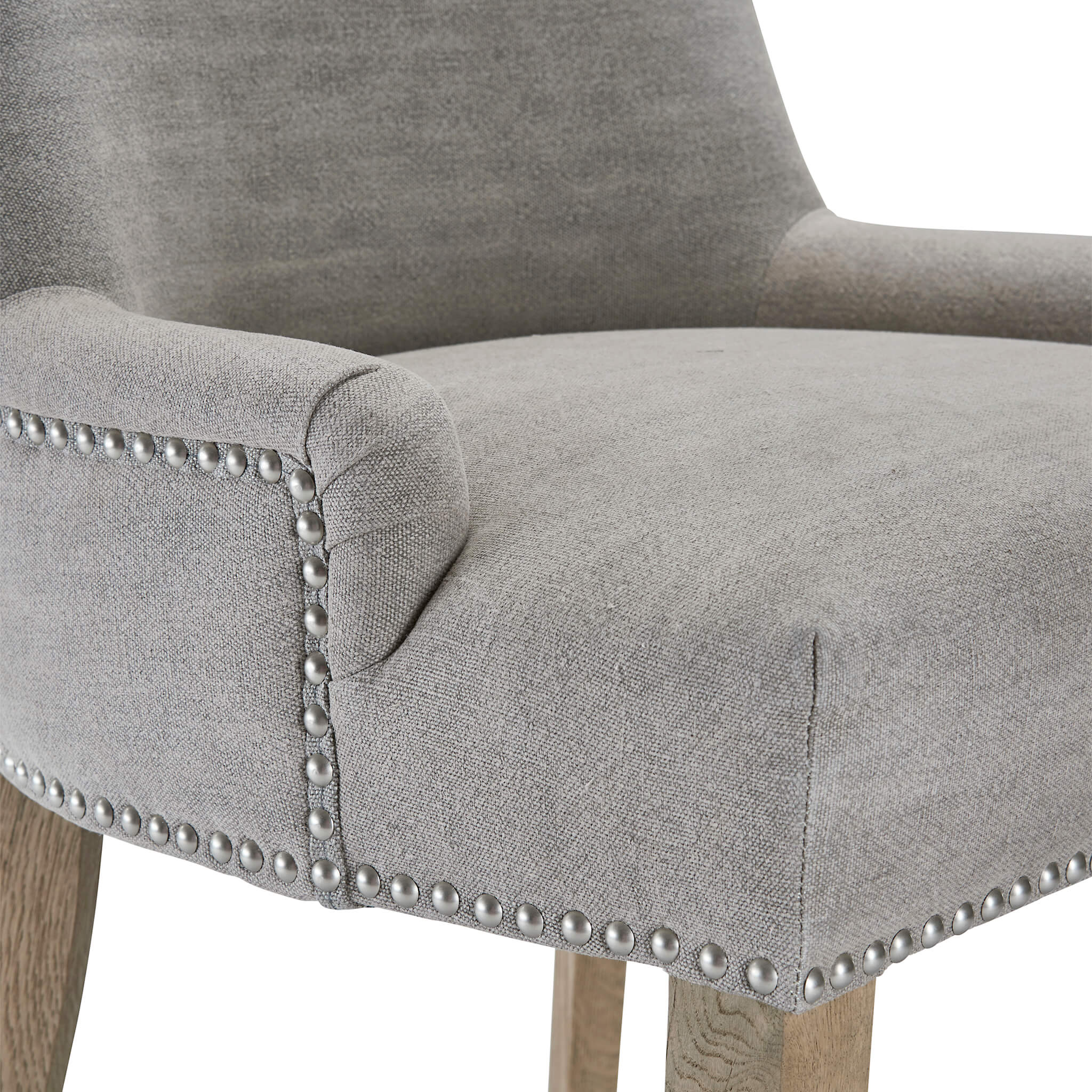 Luxury Oak Dining Chair | Hamilton Chair In Dove Grey | Linen Chair ...